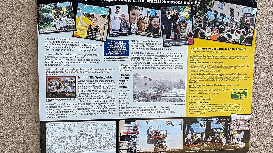 Simpsons Street Art Murals in Springfield, Oregon