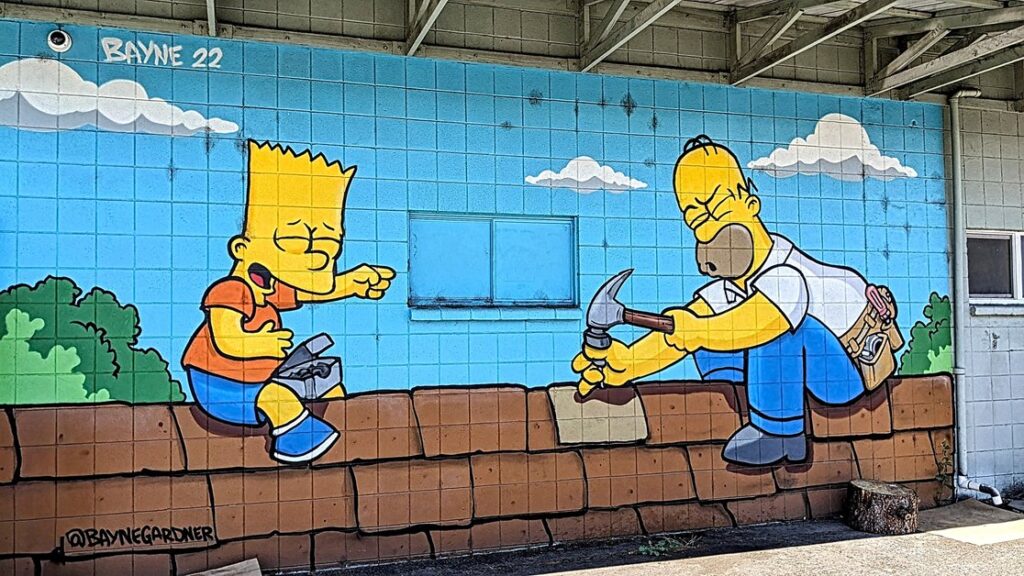 Simpsons Street Art Murals in Springfield, Oregon
